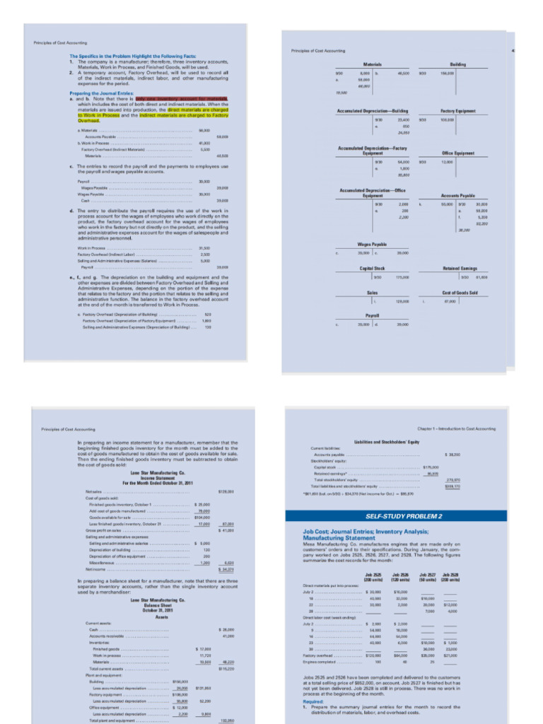 Cost Acc. Act. | PDF