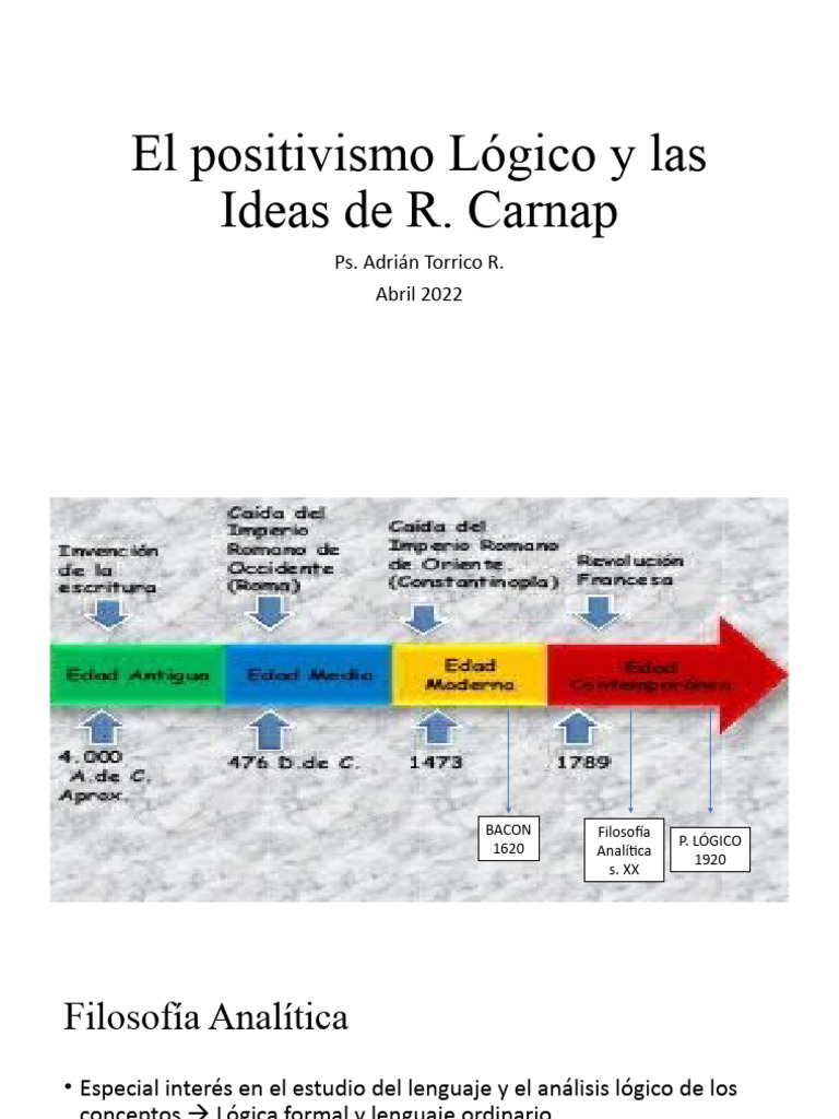 1.CLASE v Positivismo Lógico y Carnap | PDF | Empirismo | Interacciones ...