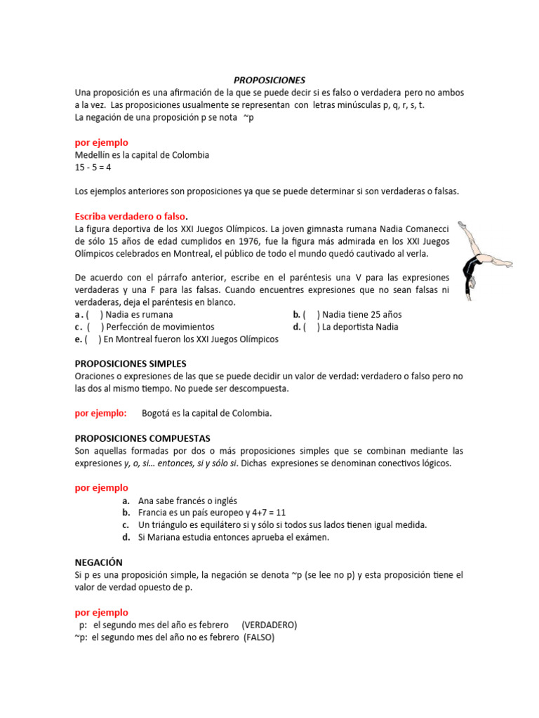 Taller #2 2024 PROPOSICIONES | PDF | Proposición | Sintaxis