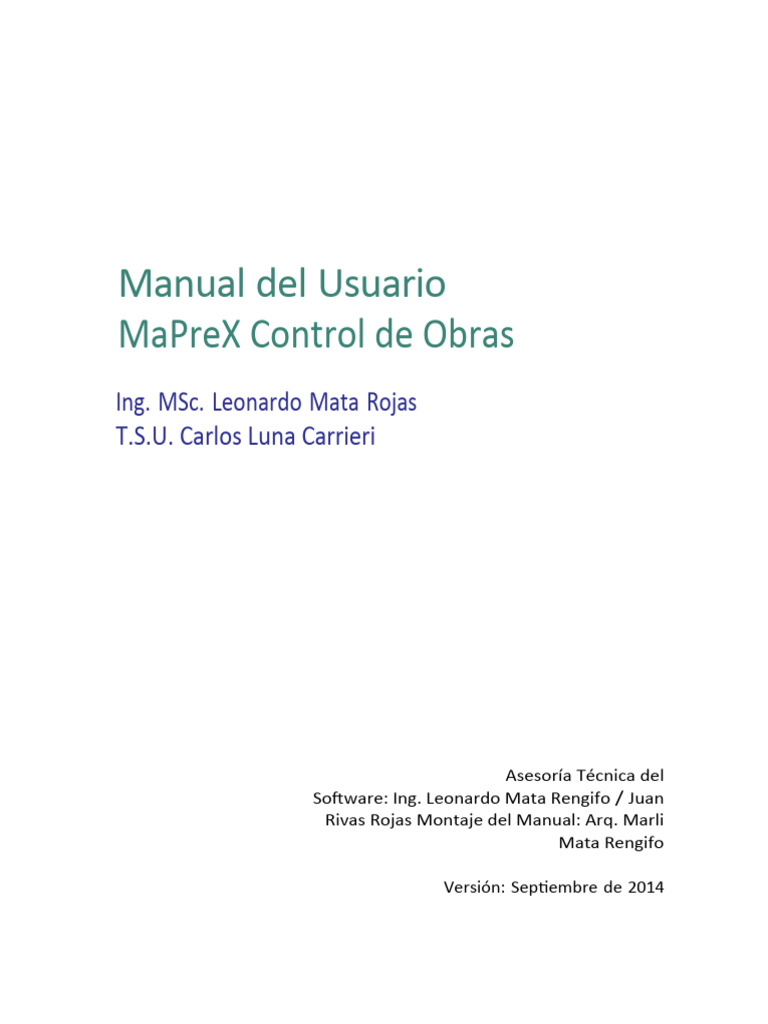 Manual de Maprex | Descargar gratis PDF | Software | Presupuesto
