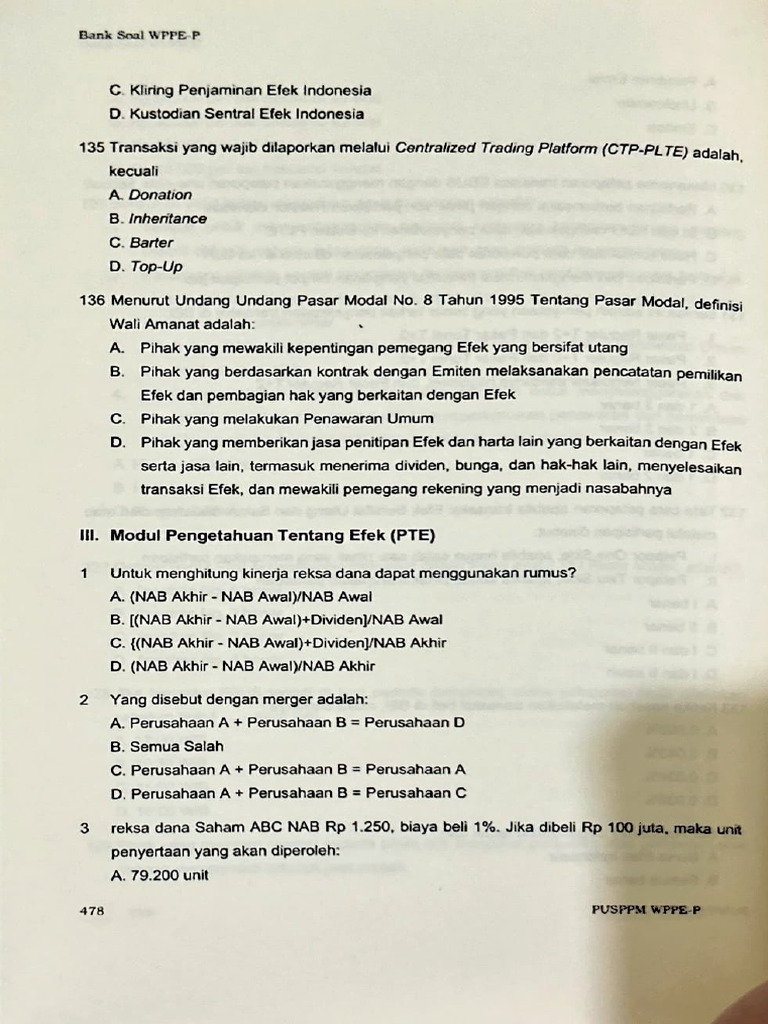 Contoh Soal WPPE - PTE | PDF