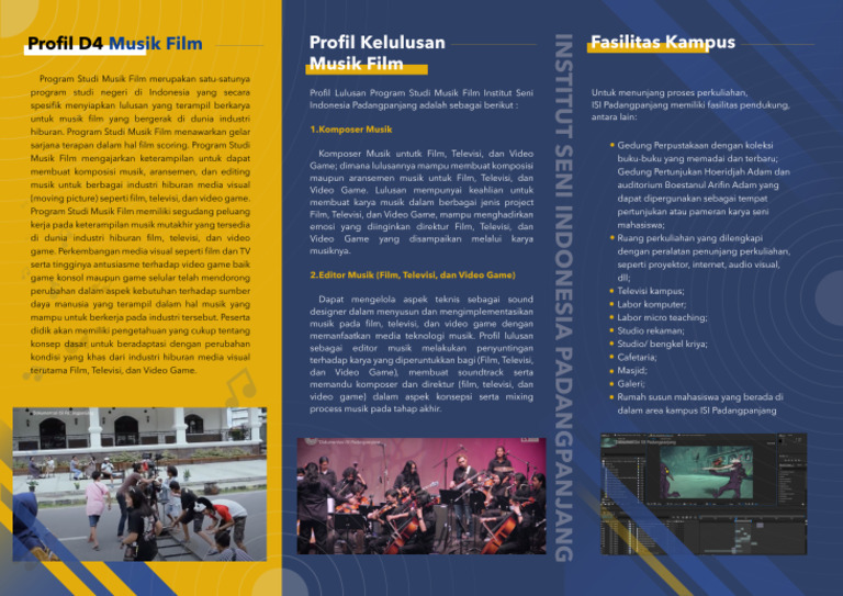 Brosur Program Studi D4 Musik Film - Belakang | PDF