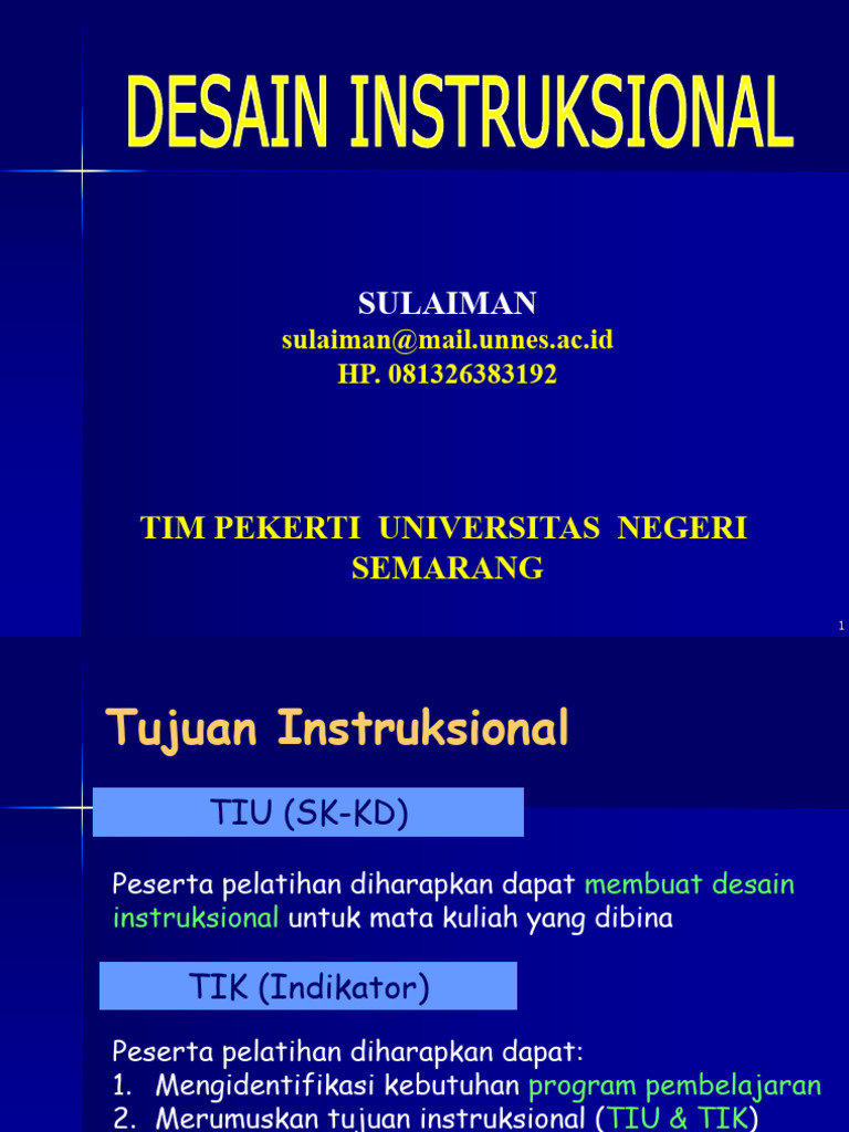 Desain Instruksional | PDF