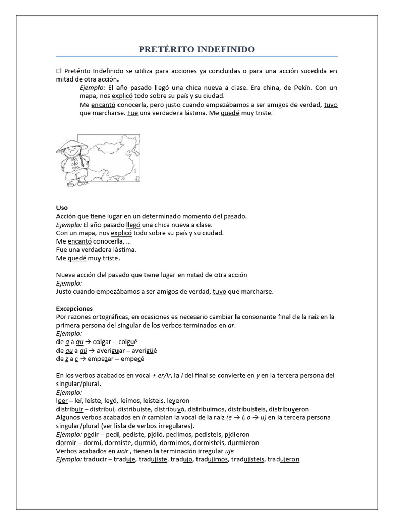 7 - Aula - Pretérito Indefinido | PDF | Verbo | Tipología Lingüística
