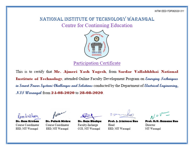 FDP Certificate 11 | PDF | Technology & Engineering