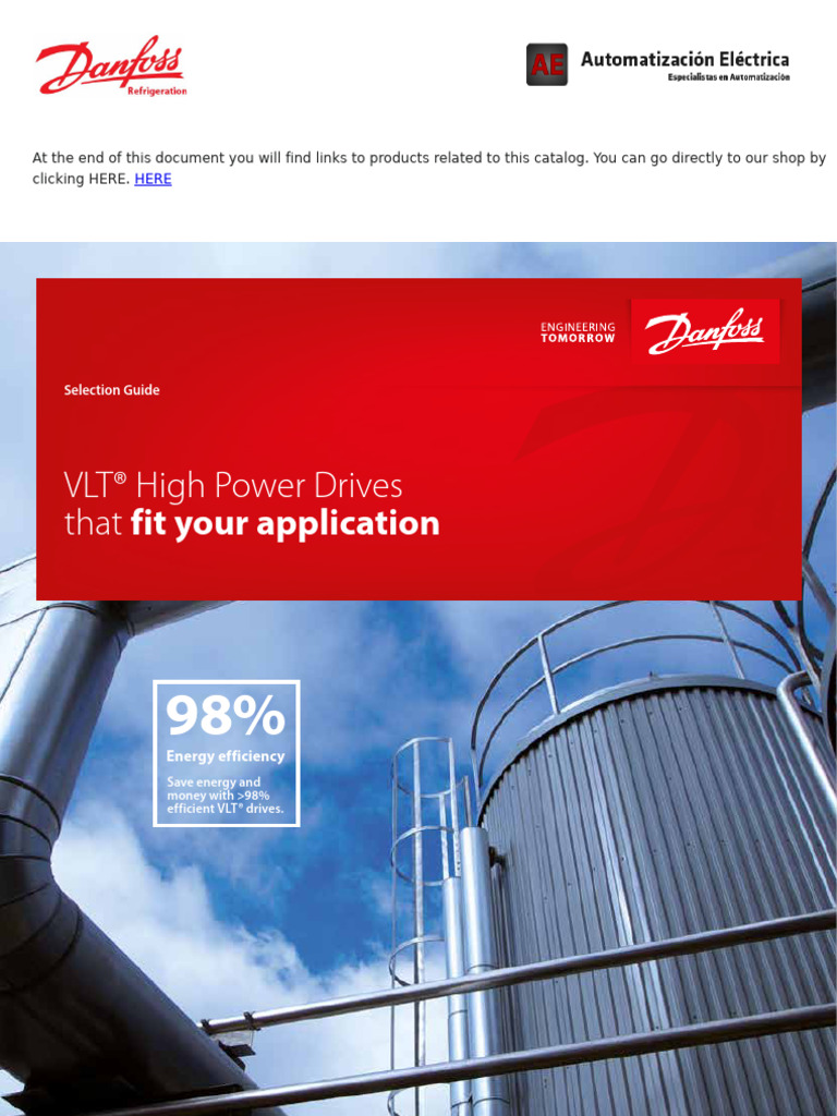 VLT High Power Drives Selection Guide | Download Free PDF | Electric Motor | Menu (Computing)