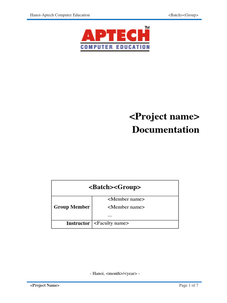Project1 DocumentTemplate | PDF