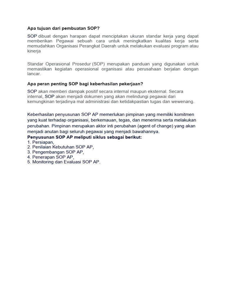 Laporan Perjalanan Dinas SOP-AP | PDF