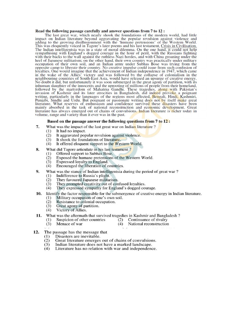 Quiz India After Great War | PDF