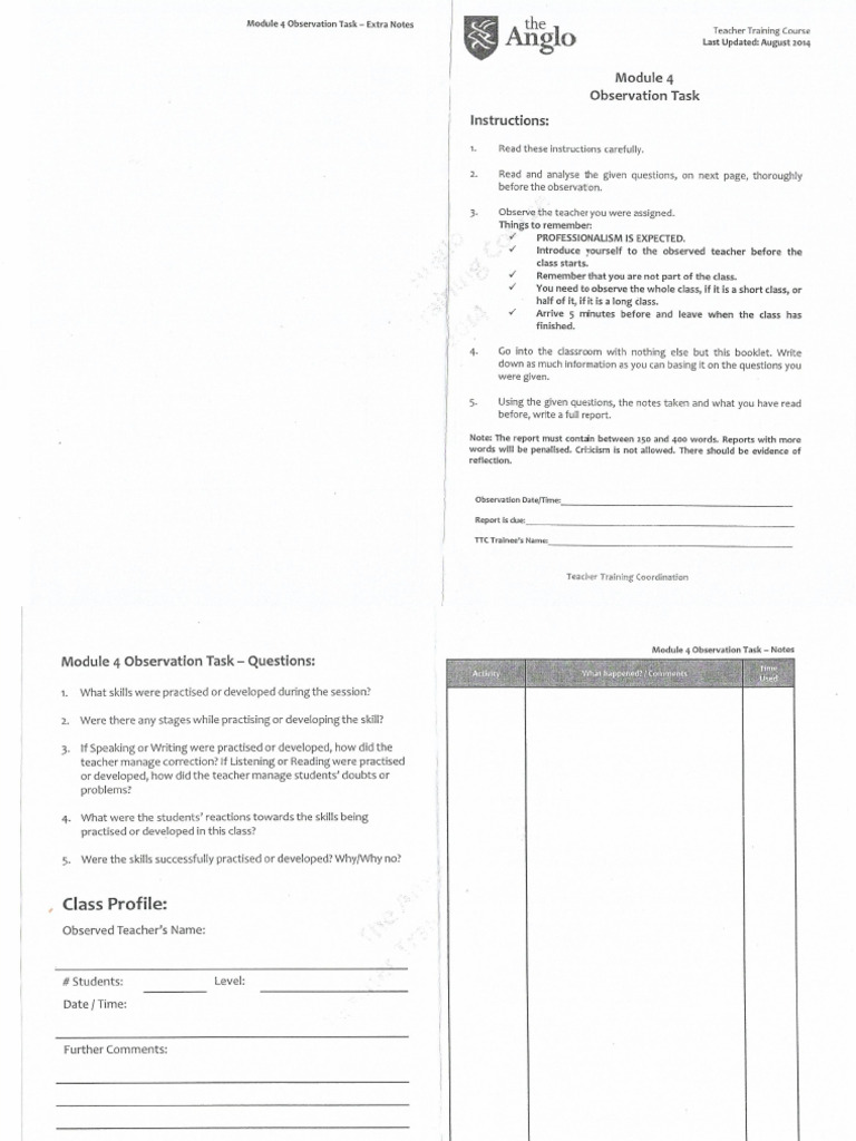Observation Task 4 | PDF