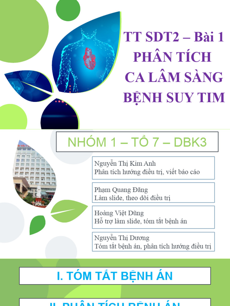 Nhóm 1 - Tổ 7 - Bài 1 - Suy Tim - SDT2 | PDF