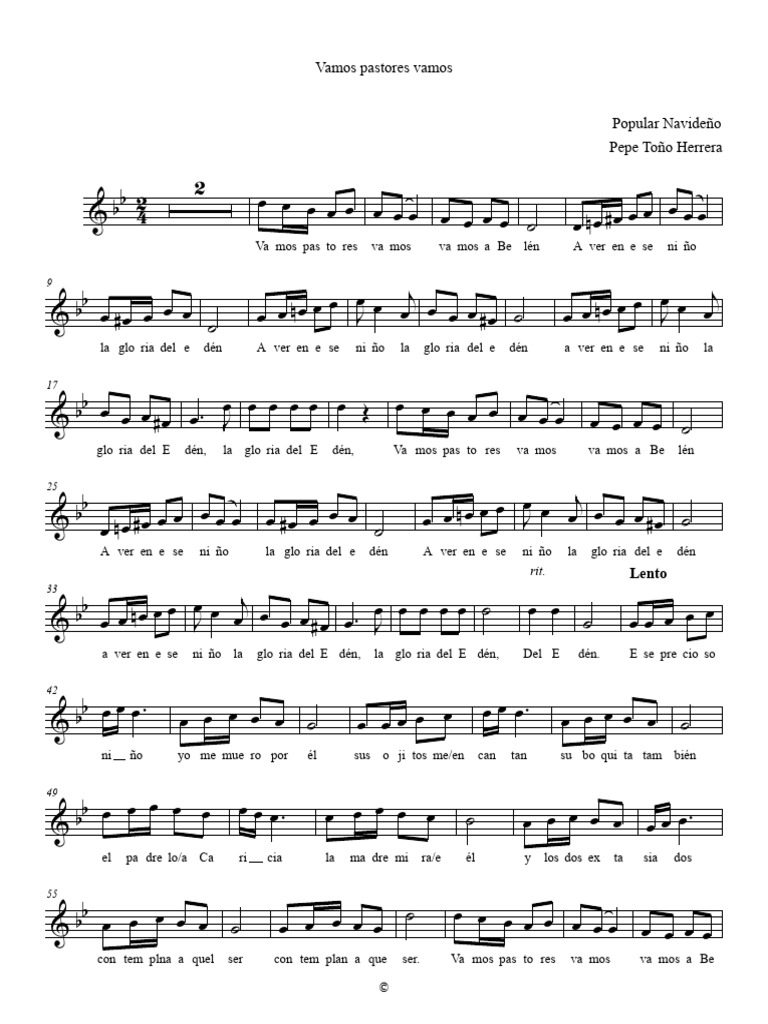 Vamos Pastores CORO | PDF