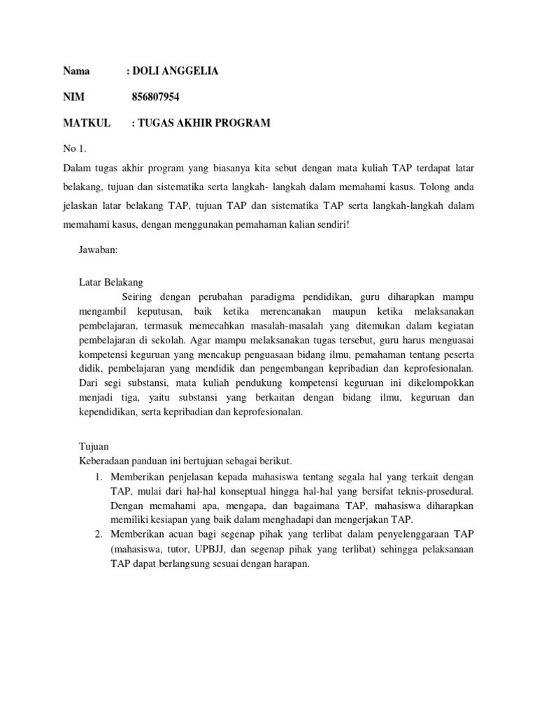 Tugas 1 Tap Doli Anggelia | PDF | Karier & Perkembangan