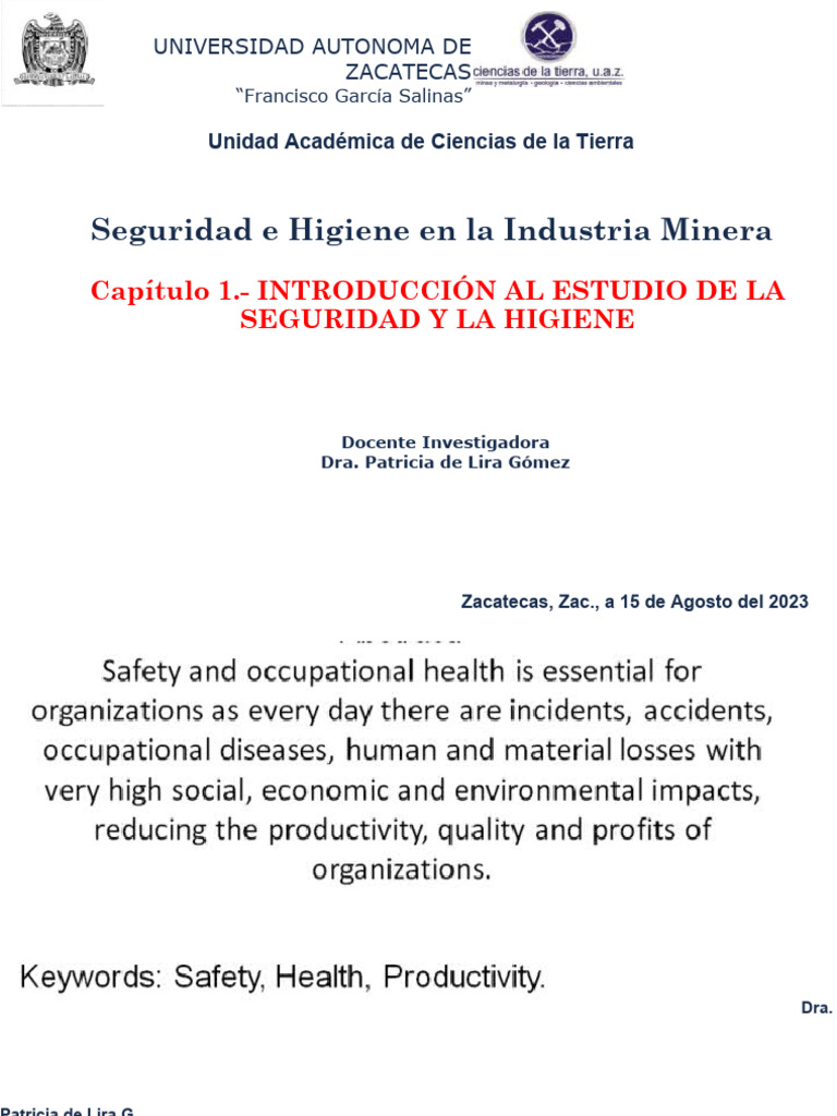 Capítulo 1. - Introducción Al Estudio de La Seguridad e Higiene | PDF | Hogar, jardinería y ...