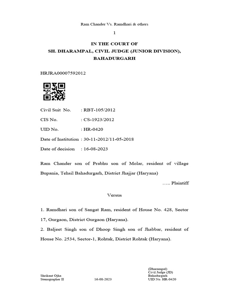 Case Order Example | PDF | Lawsuit | Justice