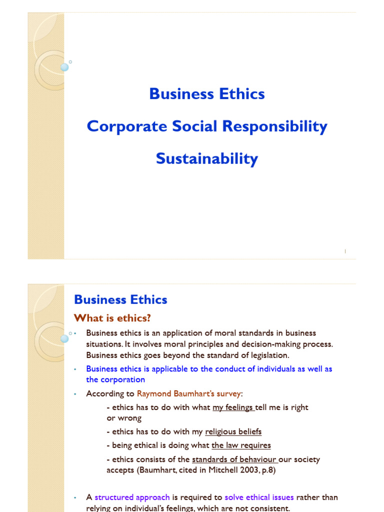 Business Ethics, CSR & Sustainability 2022 | PDF | Corporate Social ...