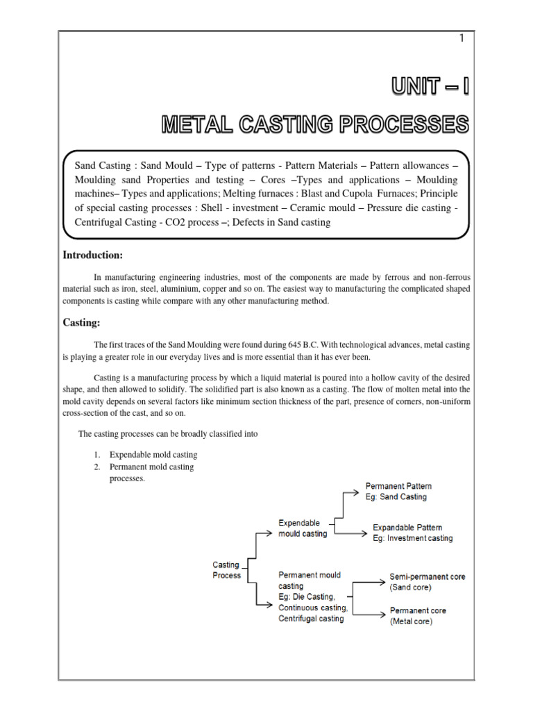 3 Units Notes | PDF | Casting | Business Process
