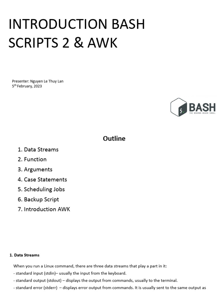 Bash Script 2 And Awk Pdf Computer Science Software 3103
