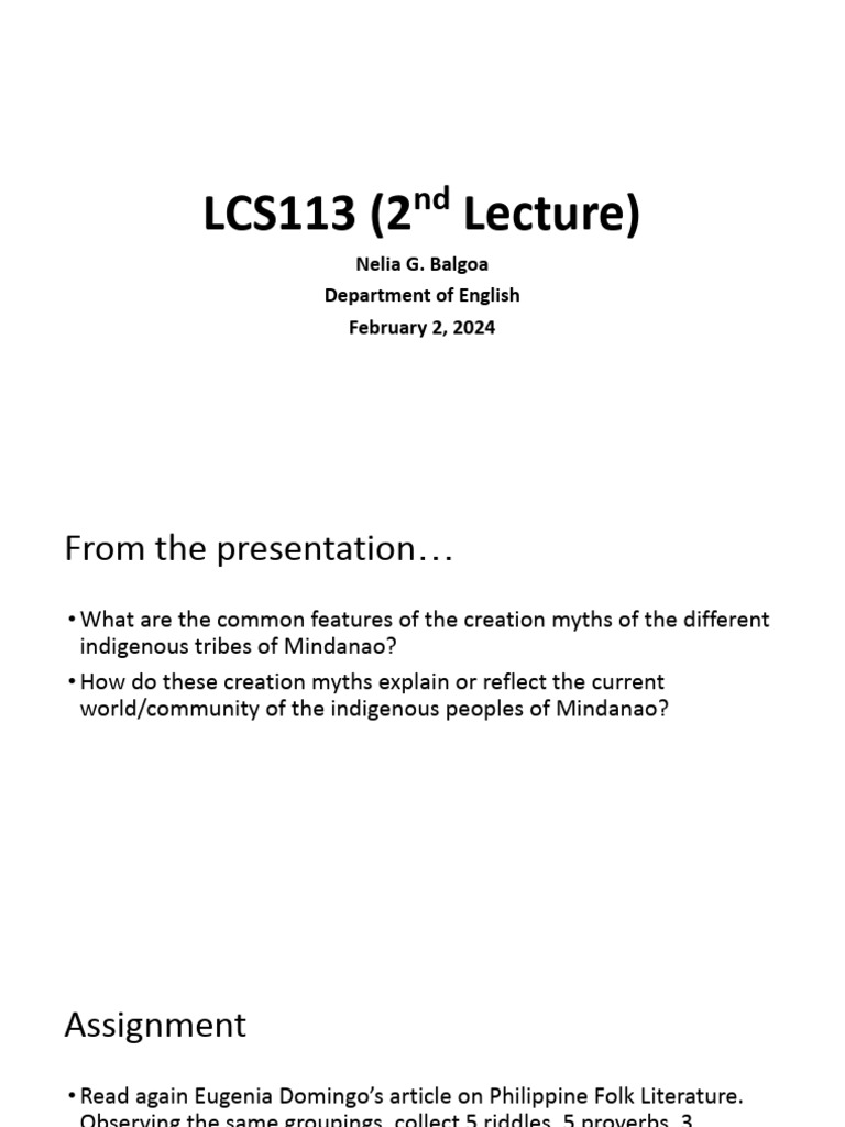 2nd Lecture | PDF | Narrative | Hero