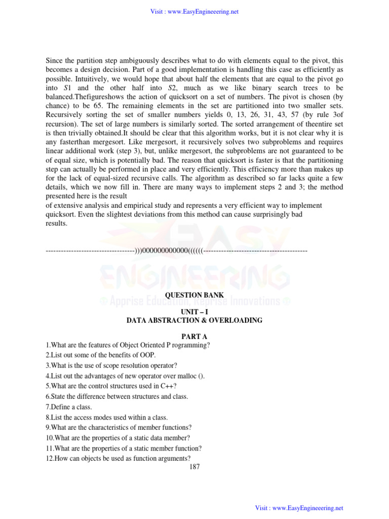 EC6301 Object Oriented Programming and Data Structure 123 | PDF ...