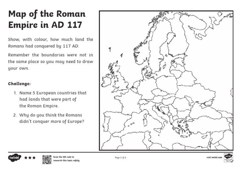 Spread of The Roman Empire Map Worksheet - Ver - 8 5 | PDF