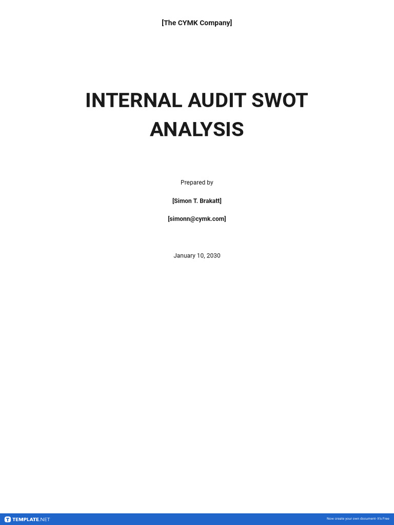 Internal Audit SWOT Analysis Template | PDF | Internal Audit | Audit