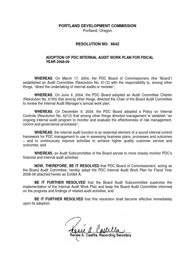 Internal Audit Work Plan and Schedule | PDF | Internal Audit | Audit