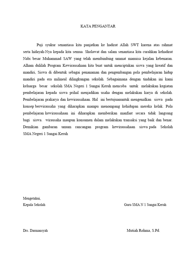 Program Kerja Pkwu MUTIA | PDF