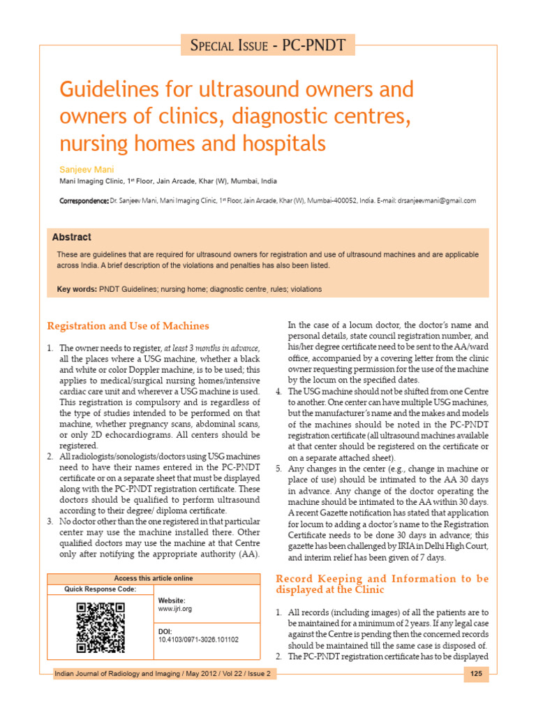 PCPNDT | PDF | Medical Ultrasound | Radiology