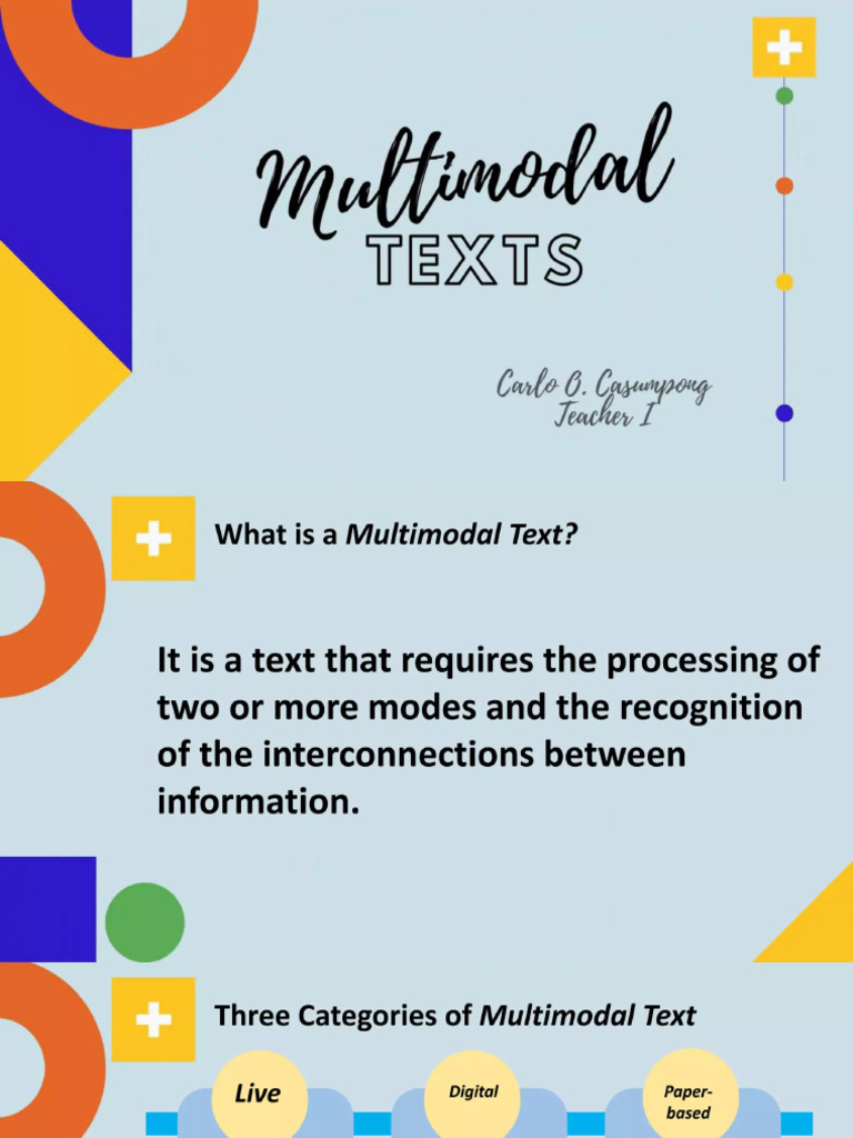MULTI-MODAL TEXTS | PDF