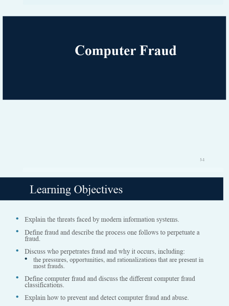 Understanding Computer Fraud | PDF | Fraud | Audit