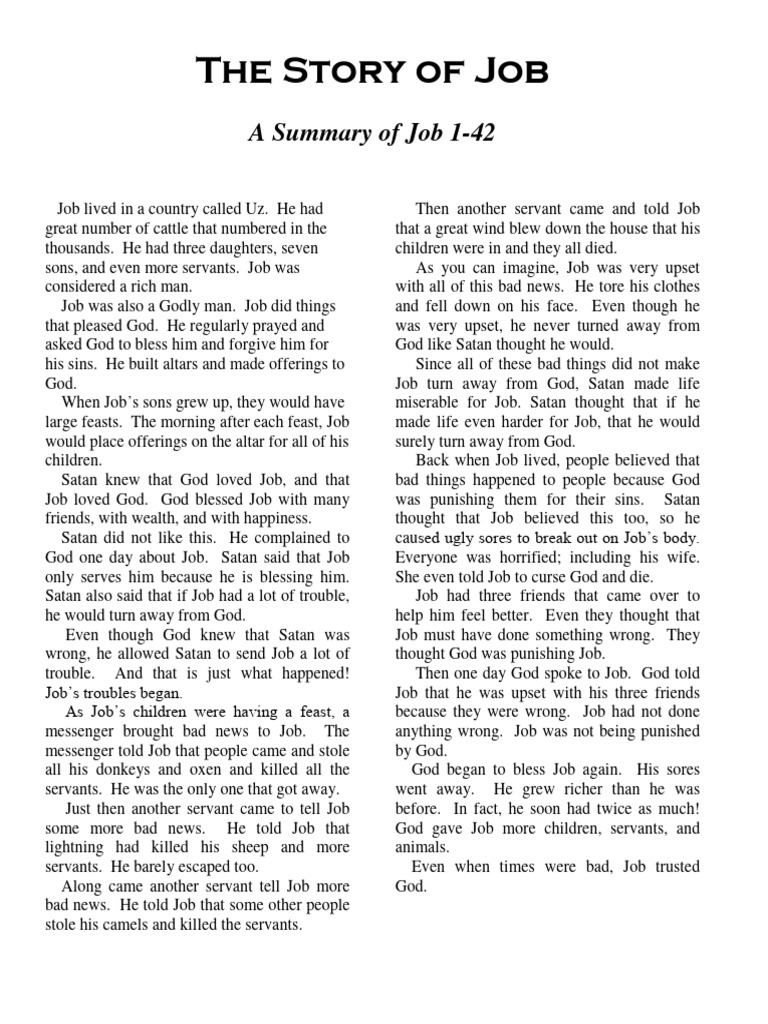 Lesson 115 The Story of Job | PDF | Satan | Jesus