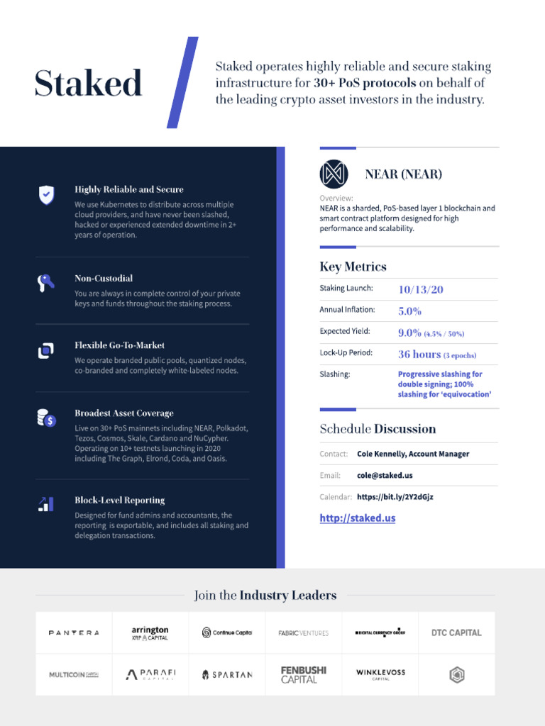 Staked NEAR Protocol Staking Guide 10-2020 | PDF | Cryptocurrency | Money
