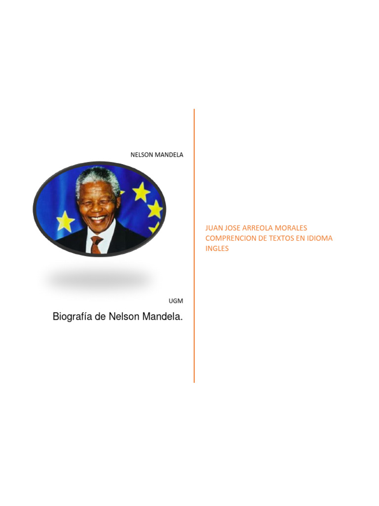 Biografía de Nelson Mandela | PDF | Nelson Mandela | Apartheid
