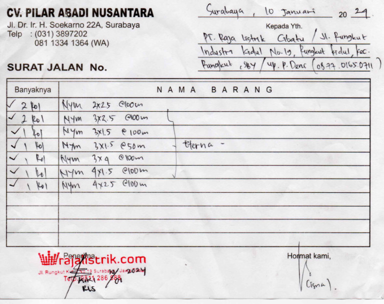 SJ Cv. Pilar Abadi Nusantara | PDF