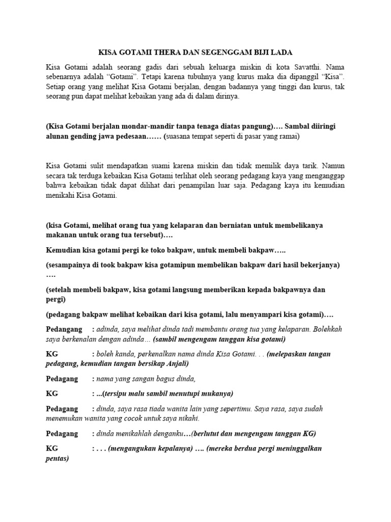 Kisa Gotami Thera | PDF