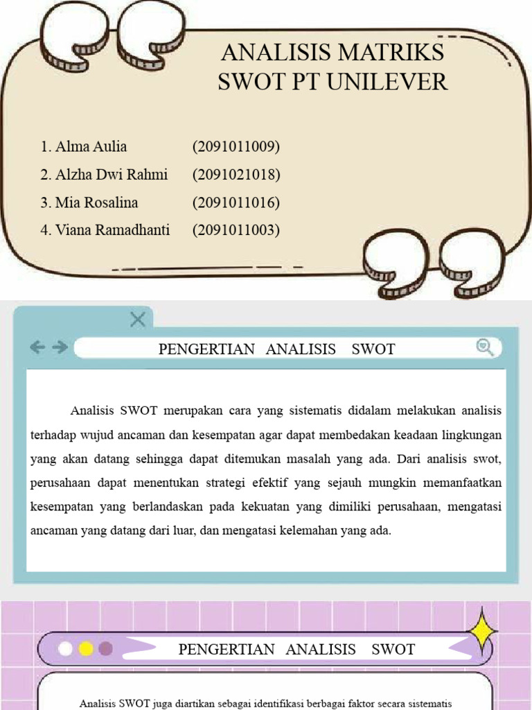 Analisis Matriks SWOT | PDF