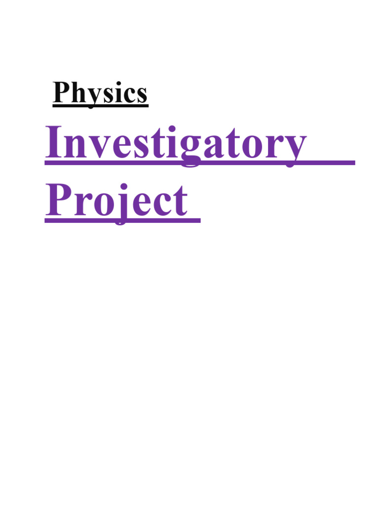 Physics Project On Total Internal Reflection (Recovered) | PDF | Refraction | Reflection (Physics)