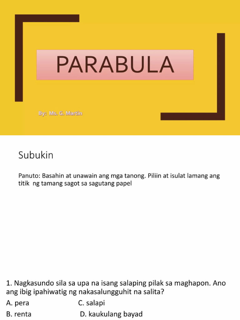 Q3-Talinghaga ng May-ari ng ubasan | PDF