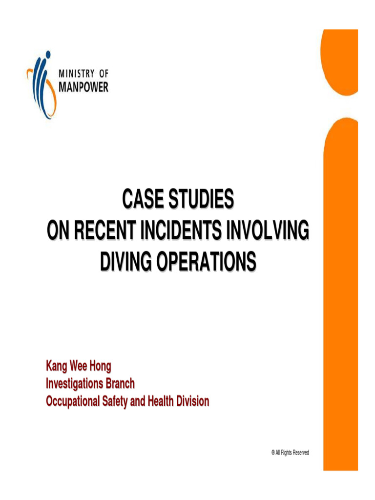Case Studies On Recent Incidents Involving Diving Operations | PDF | Underwater Diving | Scuba ...