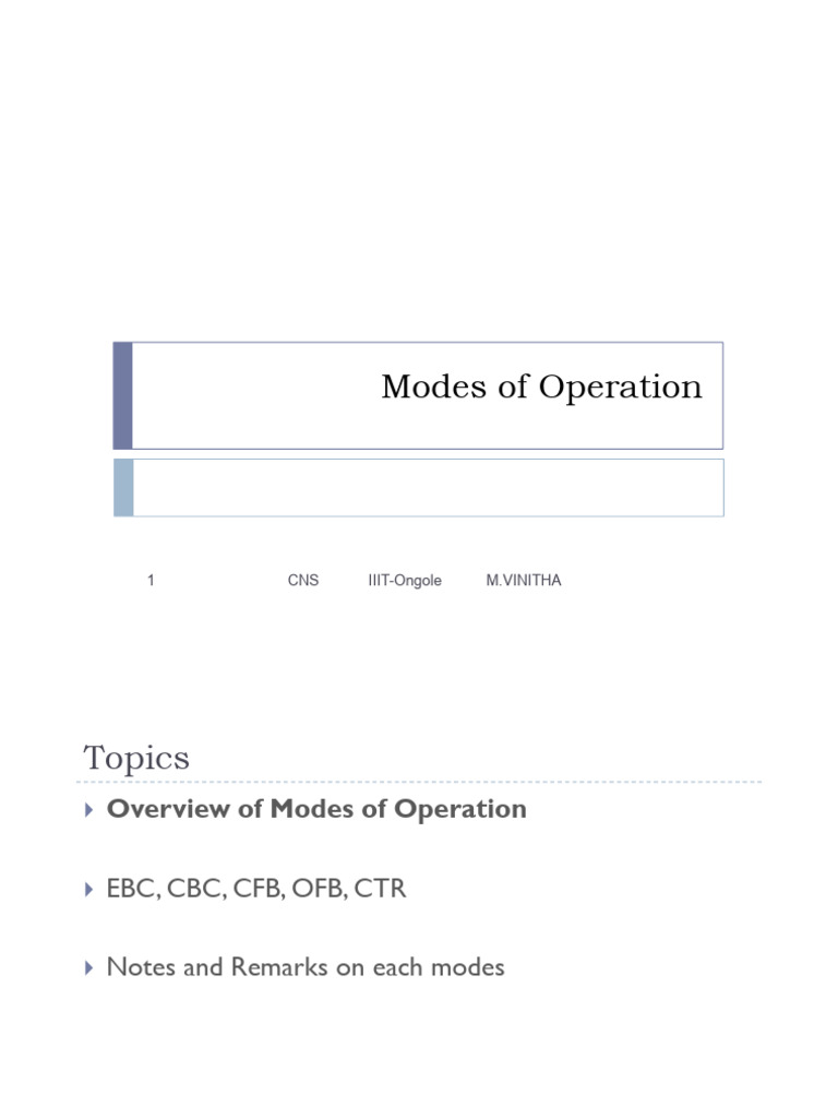 Block Cipher Modes of Operation | PDF | Security Technology | Cybercrime Block Cipher Modes of Operation | PDF | Security Technology | Cybercrime