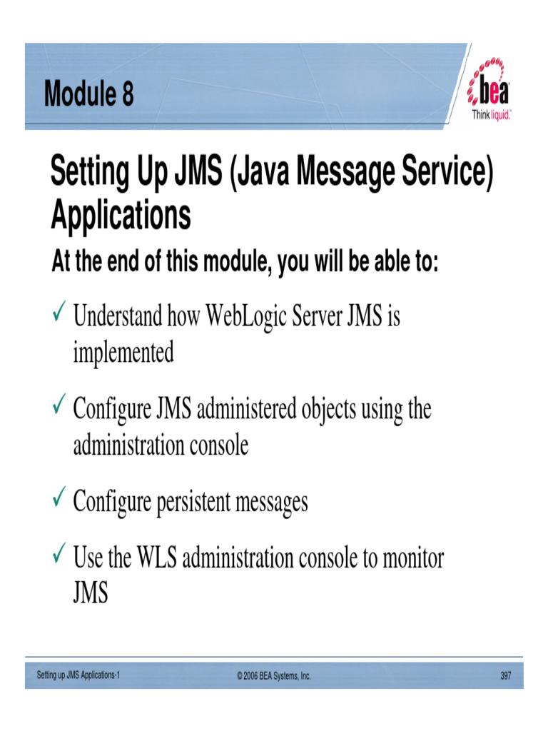 WebLogic JMS Setup Guide | PDF | Business Software | Software Development
