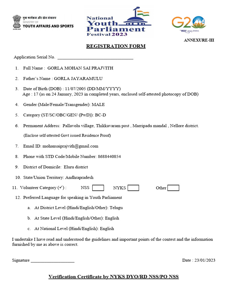 1.US-Registration%20form%20English%20+%20Hindi | PDF