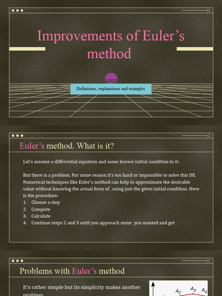 Improvements of Euler's Method | PDF | Calculus | Mathematics Of Computing