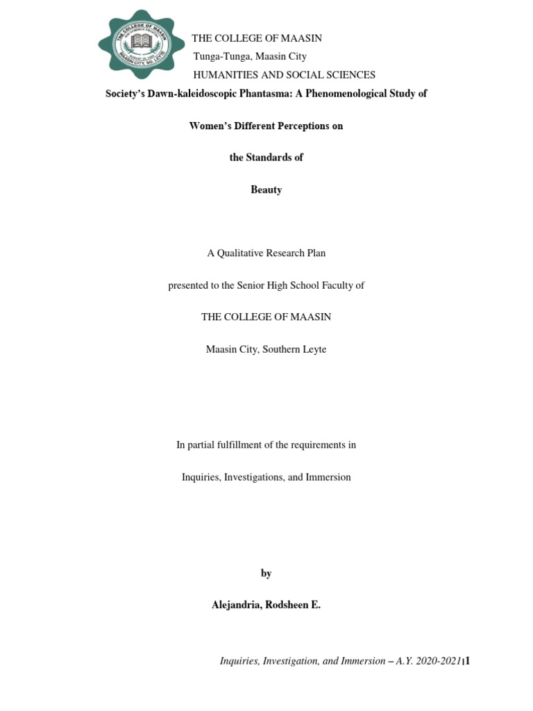 ResearchPlan (3is) | PDF | Qualitative Research | Methodology