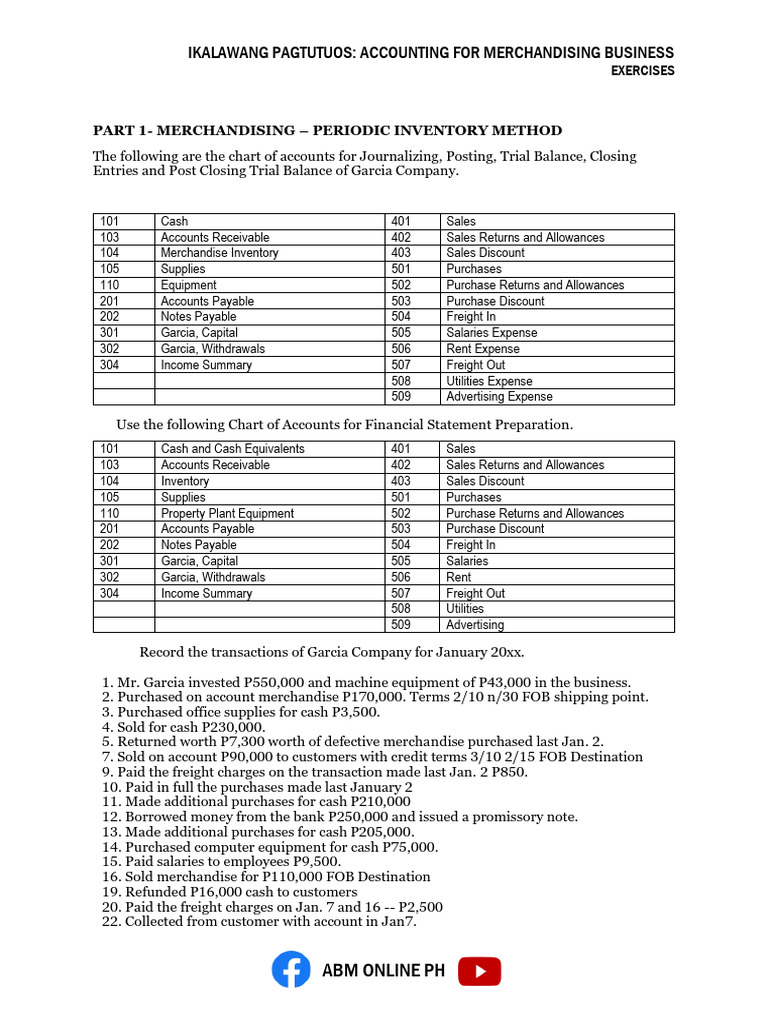 22 Exercises | PDF | Debits And Credits | Depreciation