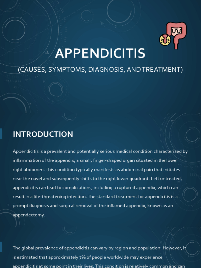 Appendicitis | PDF | Diseases And Disorders | Epidemiology
