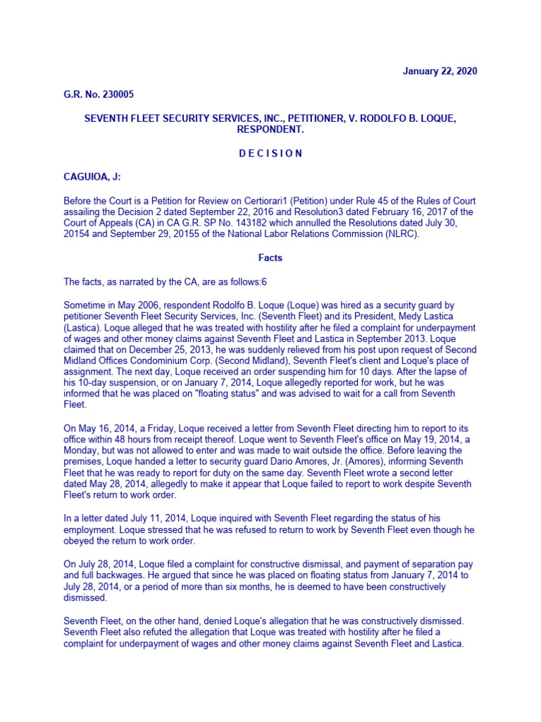 Floating Status Full TEXT SUPREME COURT CASE | PDF | Employment ...