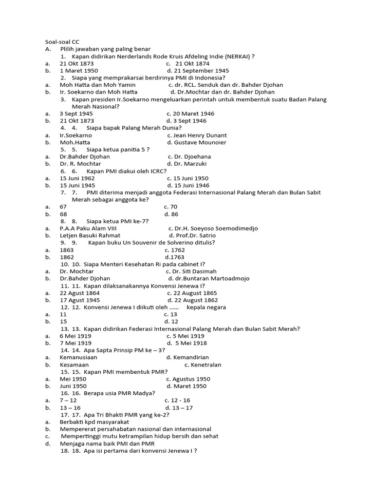 Soal2 CC | PDF | Politik | Ilmu Sosial