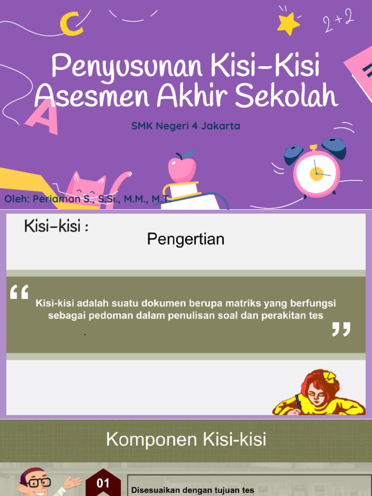 Penyusunan Kisi-Kisi Asesmen Sekolah | PDF